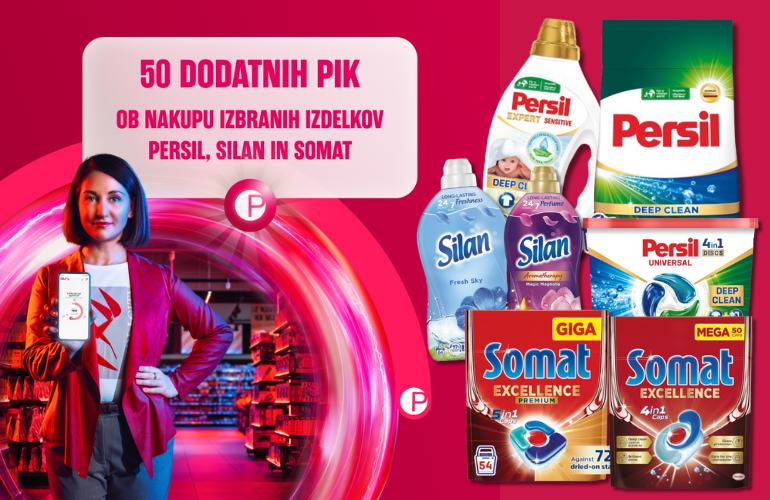 Z nakupom izbranih izdelkov Persil, Silan in Somat do 50 DODATNIH PIK ...